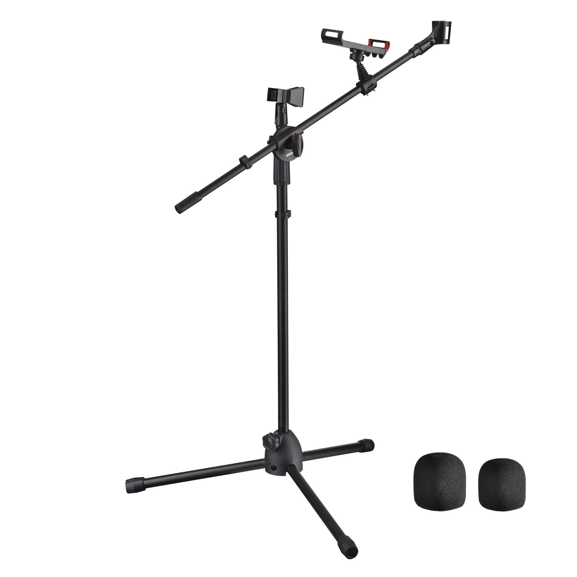 Studio Accessories: Microphone Boom Arm Stand, Dual Mic Clips ...