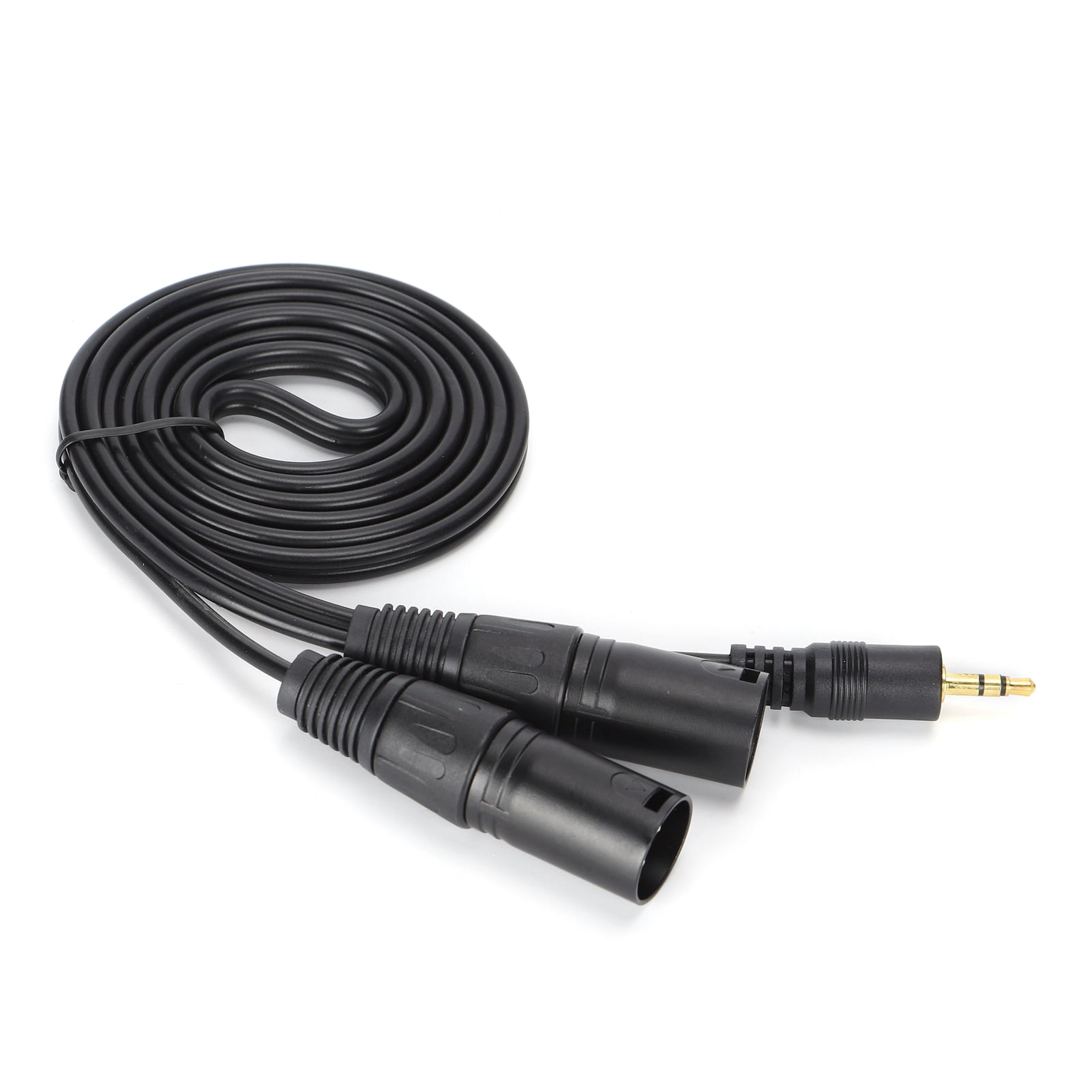 Microphone Cable 3.5mm Connector to Dual XLR Male Adapter Interconnect ...