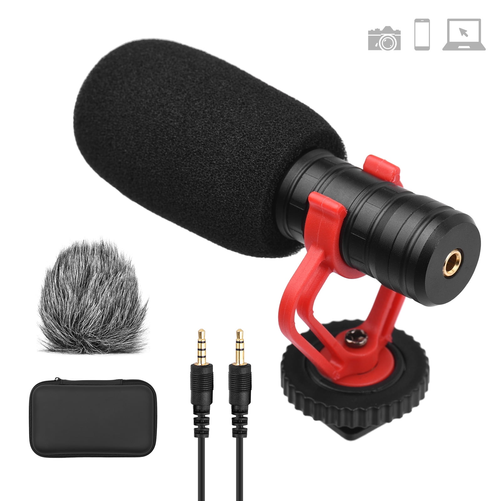 Microphone,Condenser Mic With Camera Video 3.5mm Port Windshield ...