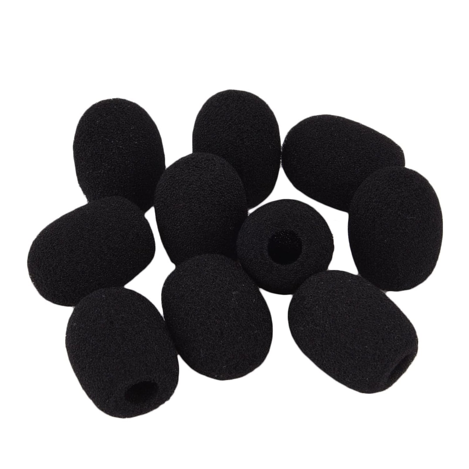 Microphone Earphone And Lapel Microphone Cover/Spray Cover Black 10 Pcs ...