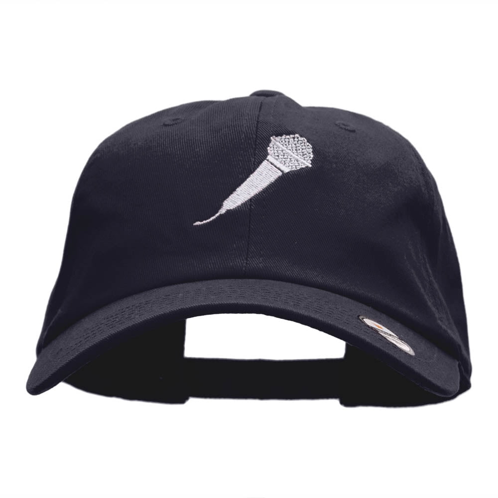 Microphone Embroidered Washed Cap - Navy OSFM - Walmart.com