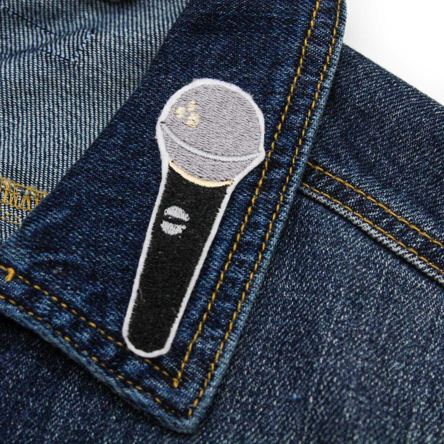 Microphone Iron On Embroidered Patch - Walmart.com