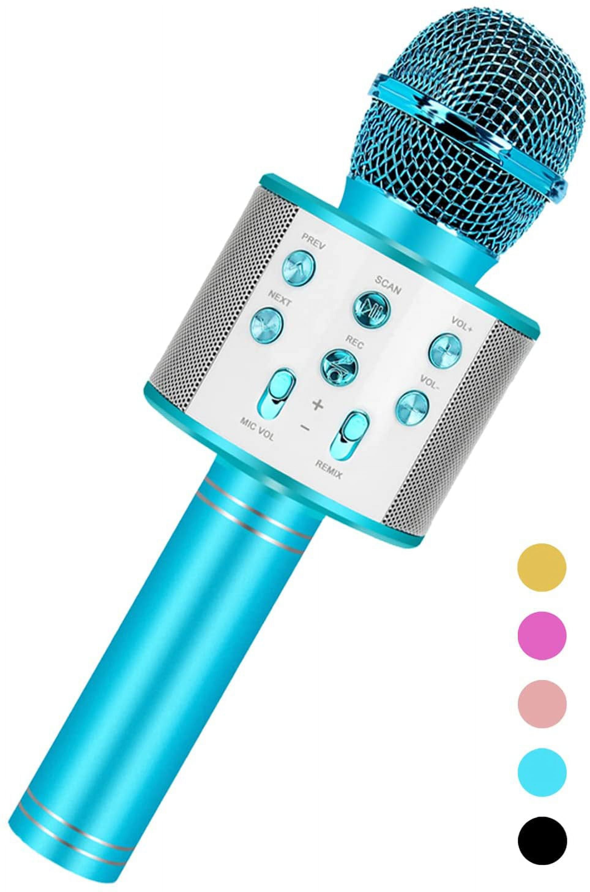 Microphone for Kids Adults,Portable Bluetooth Microphone for Singing ...