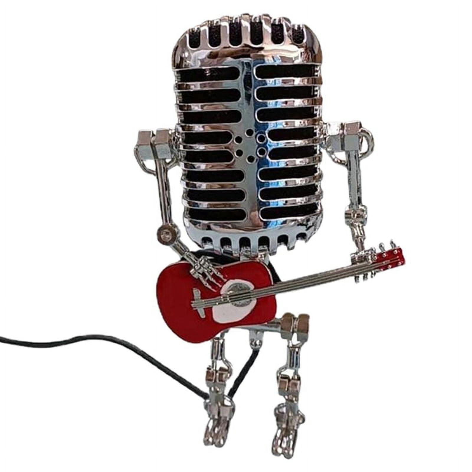 Microphone Lamp - Lamp Head Vintage Metal Microphone Robot Desk Lamp ...