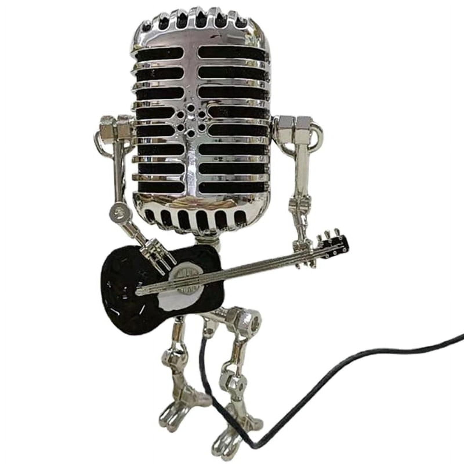 Microphone Lamp - Lamp Vintage Metal Microphone Robot Desk Lamp Retro ...