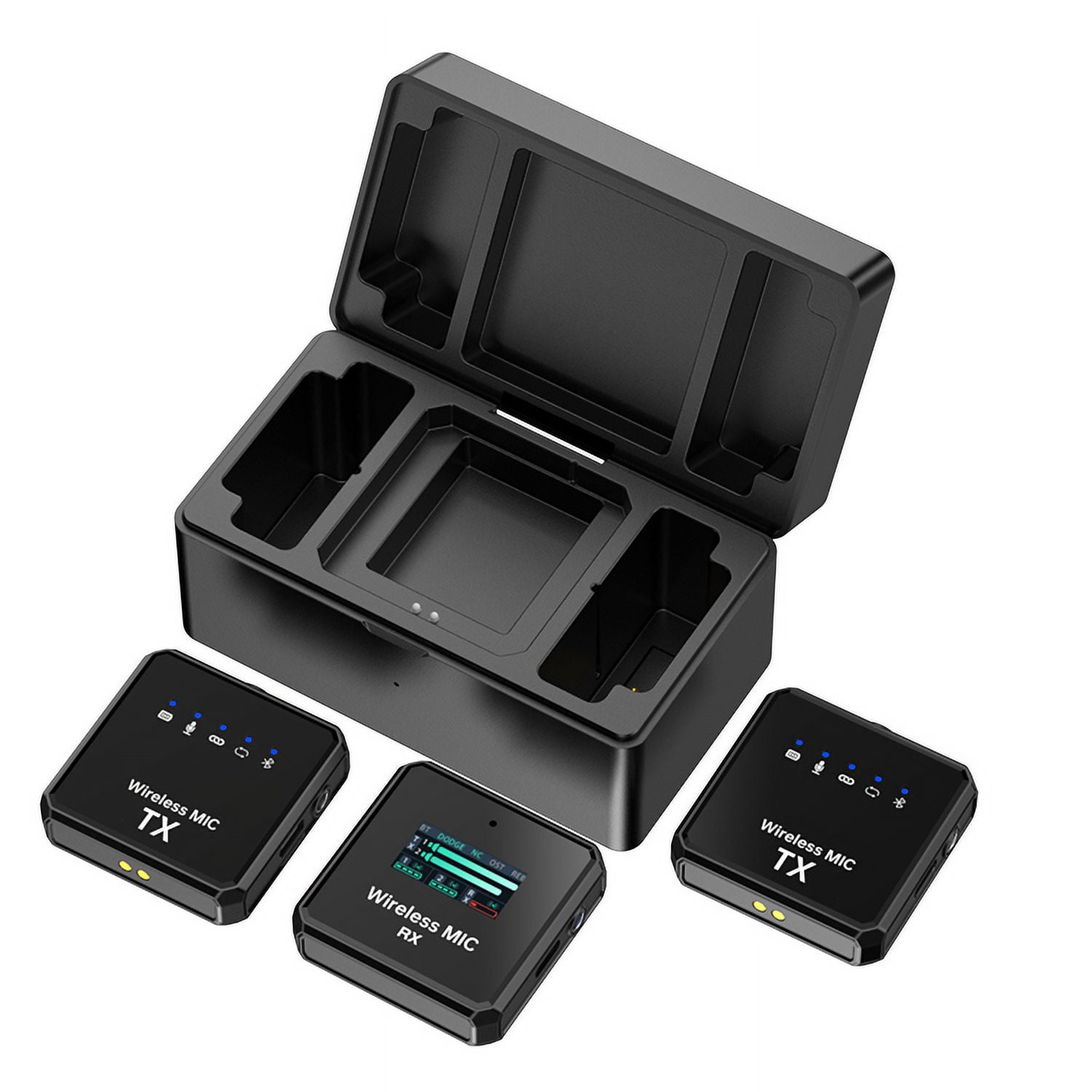 Microphone, Mic Interview Dual Channel Channel Mic Clip-on With Display ...