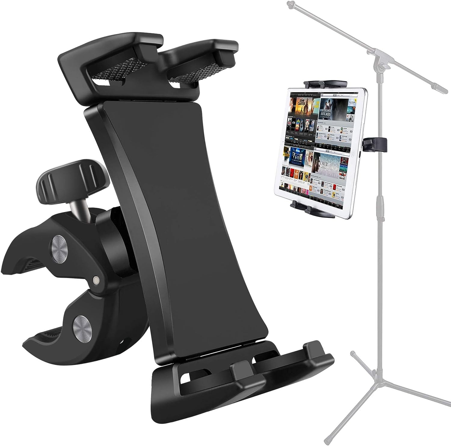 Microphone Music Stand Tablet Smartphone Holder Mount Heavy Duty 360 ...