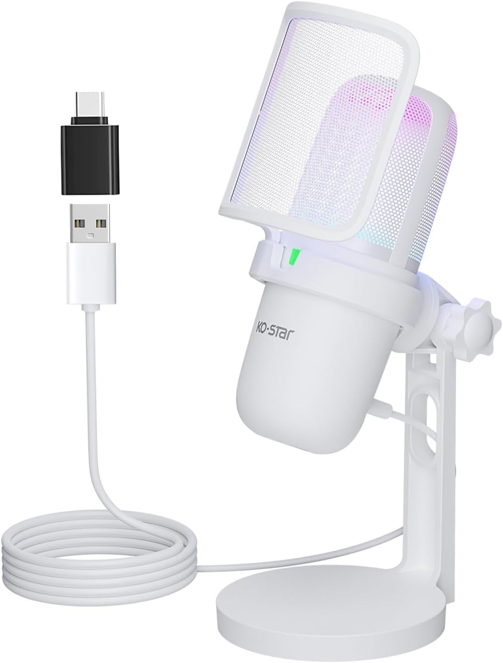 Microphone for PC,White Mini Microphone，Computer Gaming Mic for PS4 ...