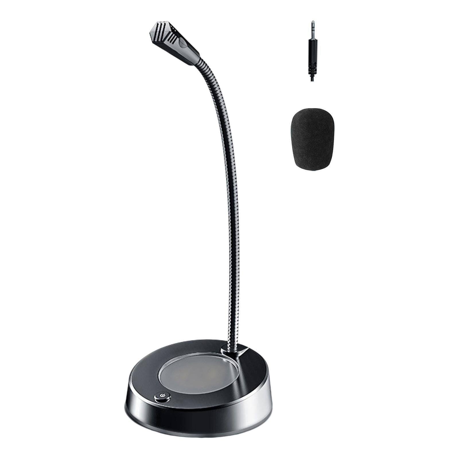 Microphone Plug 360 Gooseneck Design for Desktop PC Recording Without ...