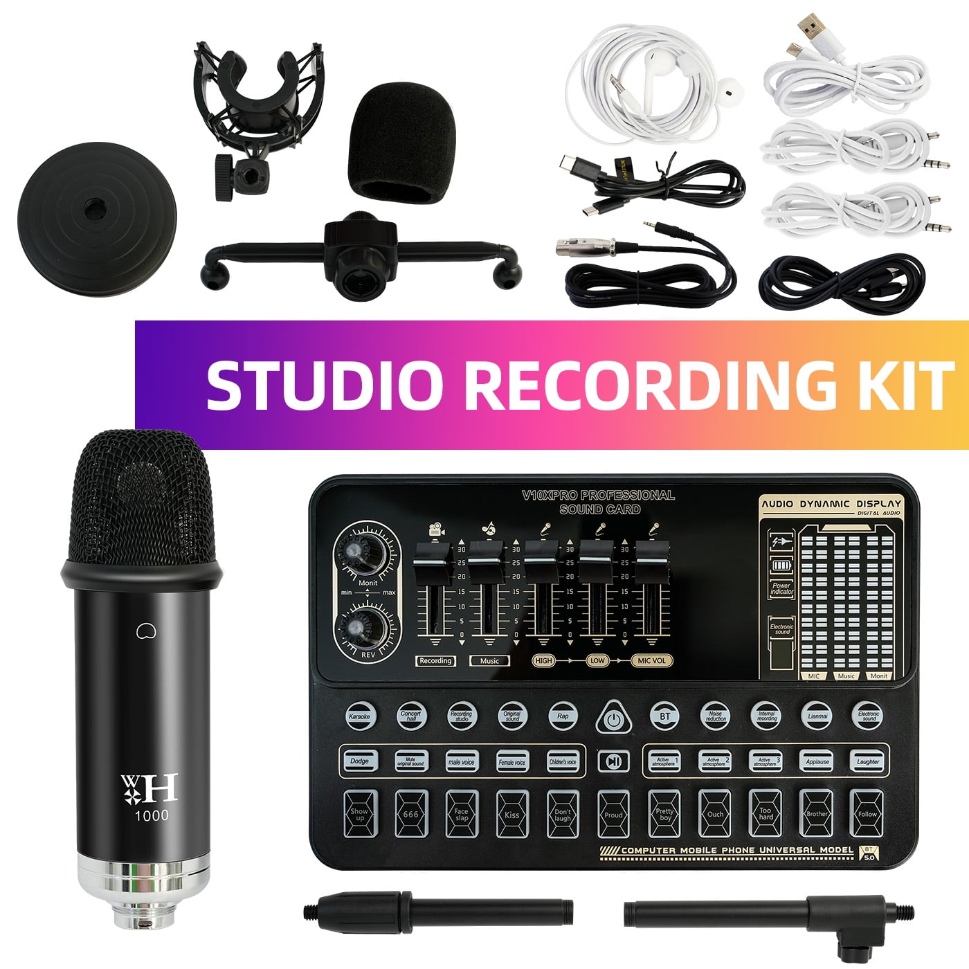 Microphone for Podcast Equipment Bundle and Studio Recording Equipment ...