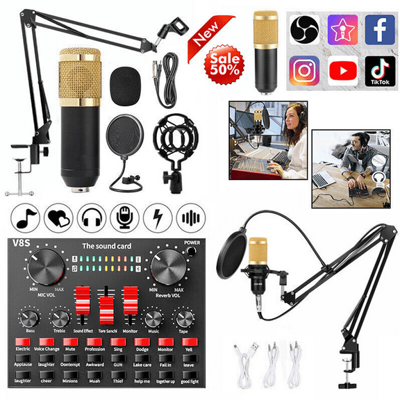 ENROSLU Podcast Equipment Bundle, BM-800 Condenser Microphone, Cardioid ...