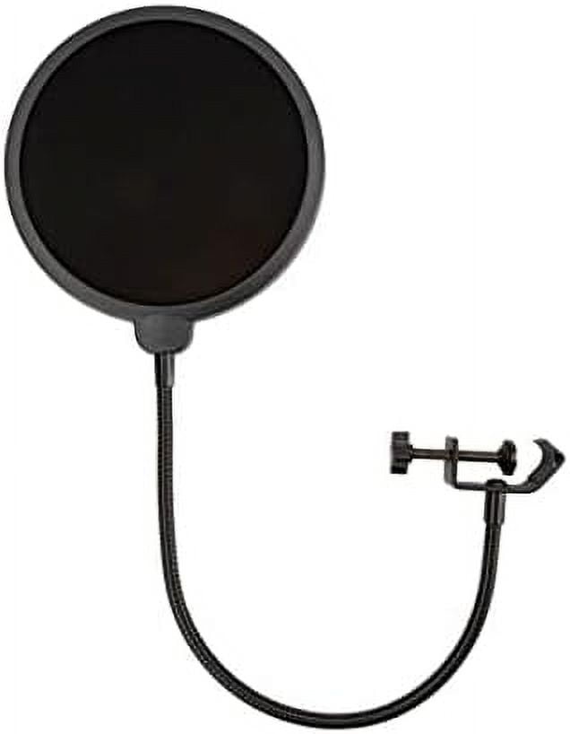 Microphone Pop Filter, Dual Layered Wind Pop Screen With A Flexible 360 ...