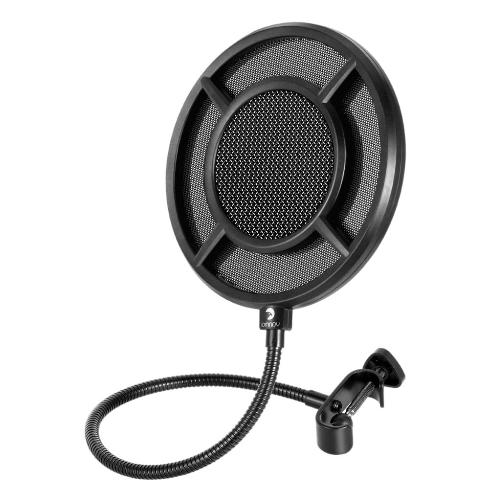 Microphone Pop Filter Wind Screen Blowout Preventer for Broadcasting ...