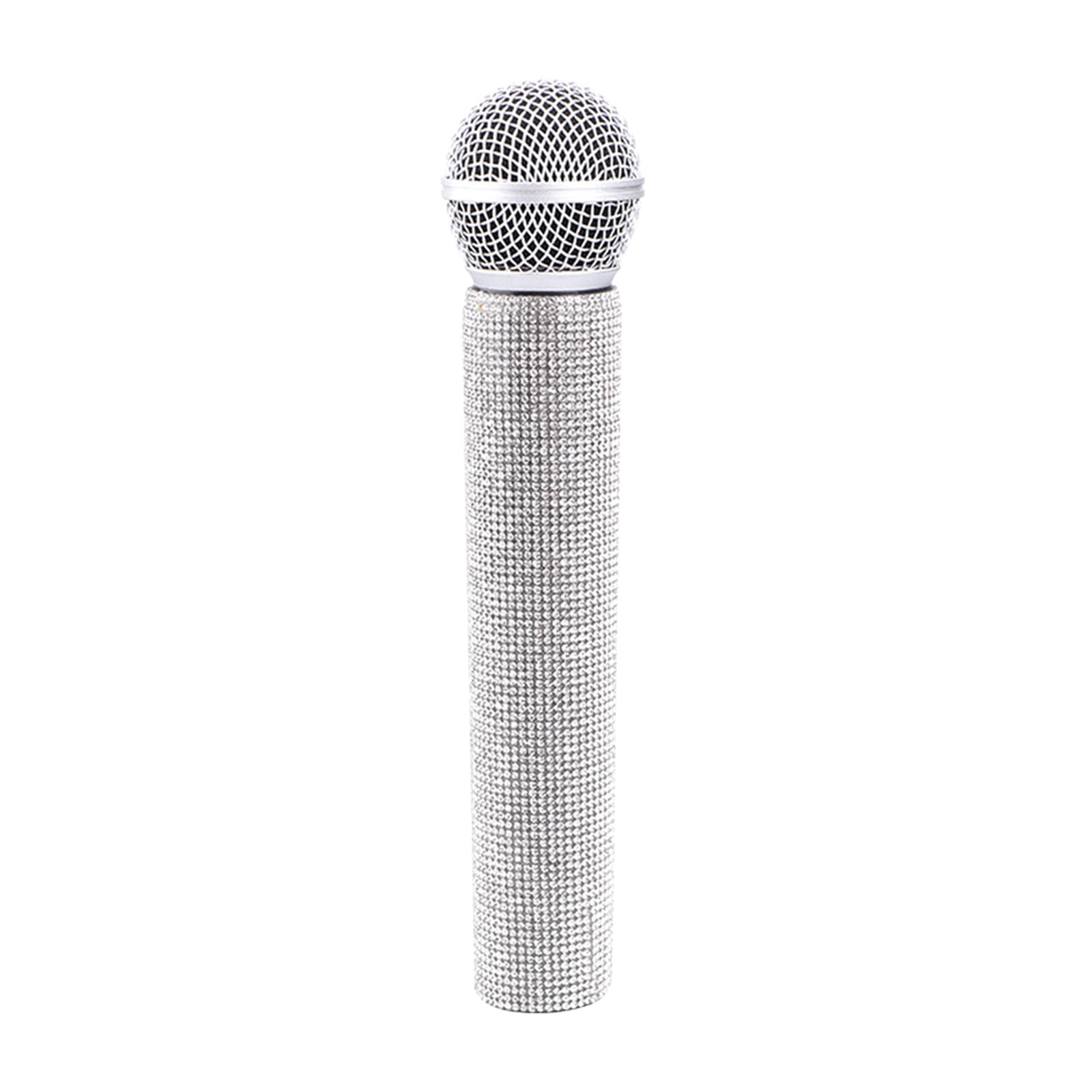 Microphone Props Fake Microphone Shiny Rhinestones Sparkling Microphone ...
