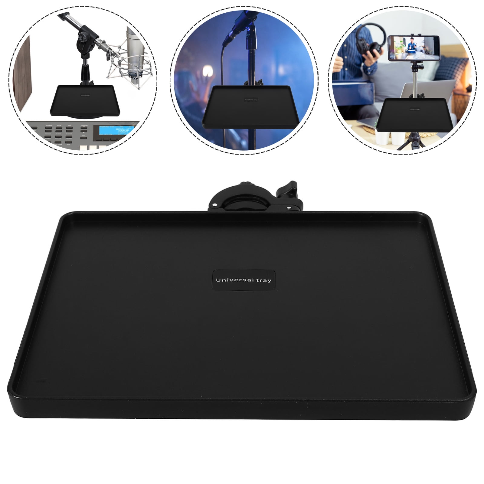 Microphone Rack Stand, Sound Card Tray Thickened Height Adjustable ...
