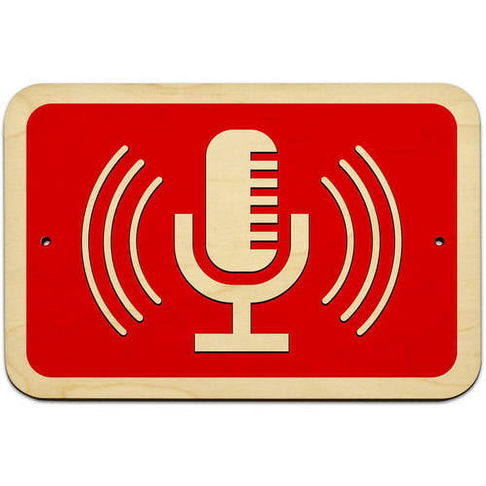 Microphone Recording Streaming Broadcasting Singing Radio Podcast Sign ...