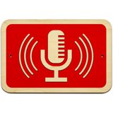 Microphone Recording Streaming Broadcasting Singing Radio Podcast Sign ...