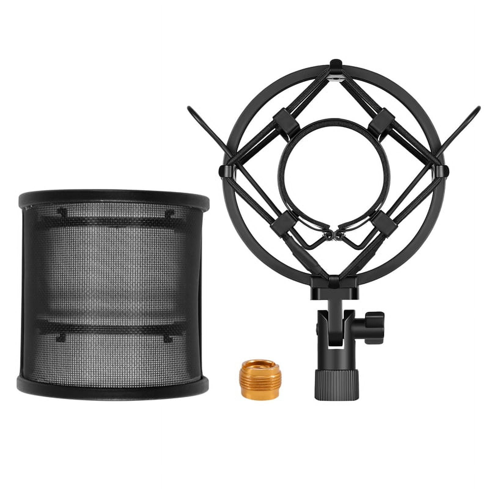 Microphone Shock Mount with Microphone Filter Windscreen Suspension ...