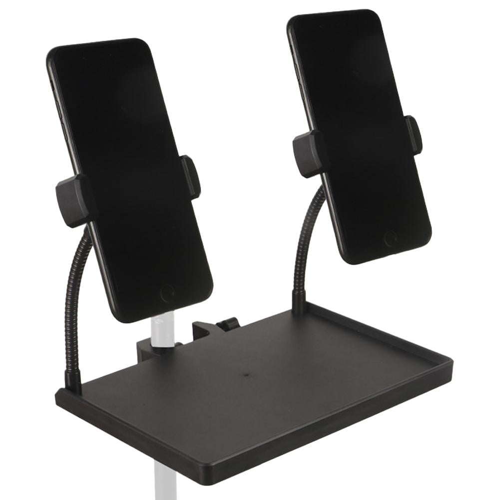 Microphone Stand Tray Mic Stand Tray with Phone Holder Adjustable Cla ...