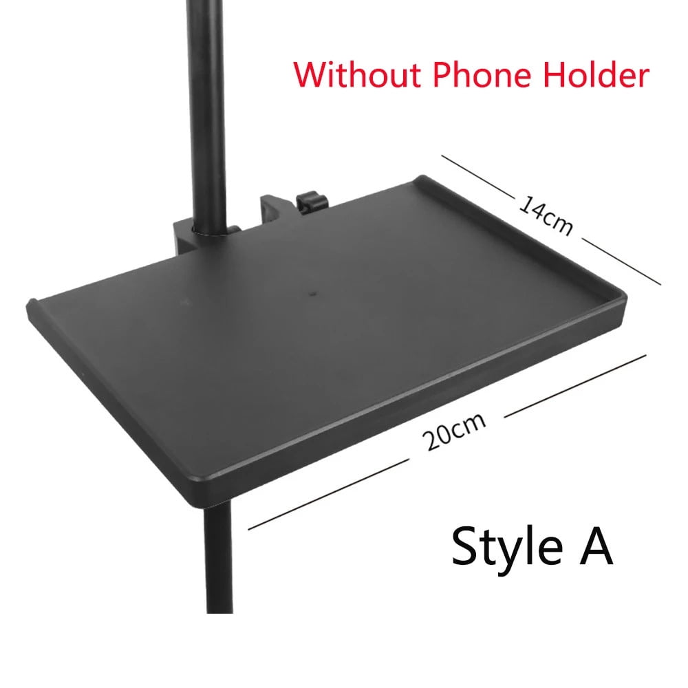 Microphone Stand Tray Mic Stand Tray with Phone Holder Adjustable Clamp ...