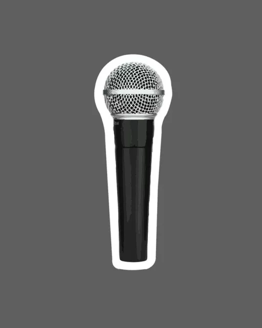 Microphone Sticker Realistic Waterproof Sticker Phone Decal Water ...