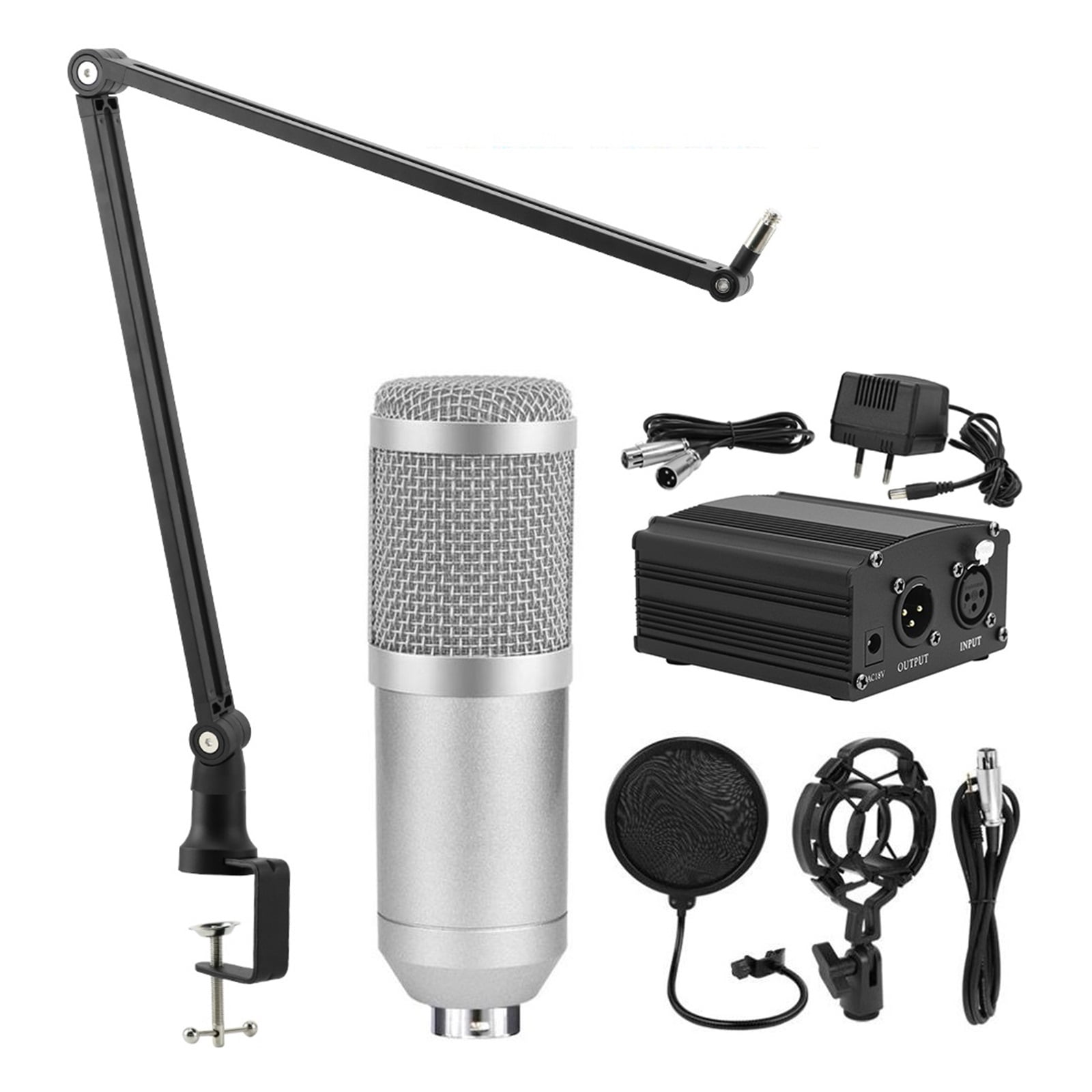Microphone Studio V8 Sound Card Phantom Power Kits Bm800 Condenser ...