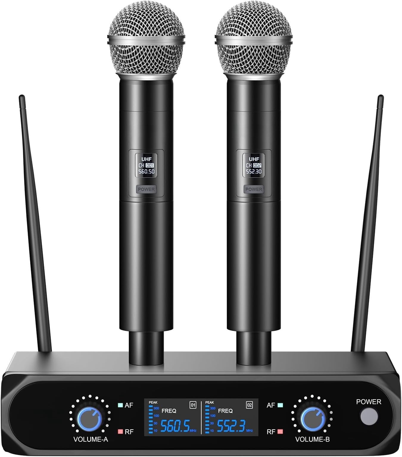 Microphone System, Metal Mic Set with Case,Handheld Cordless Dynamic ...