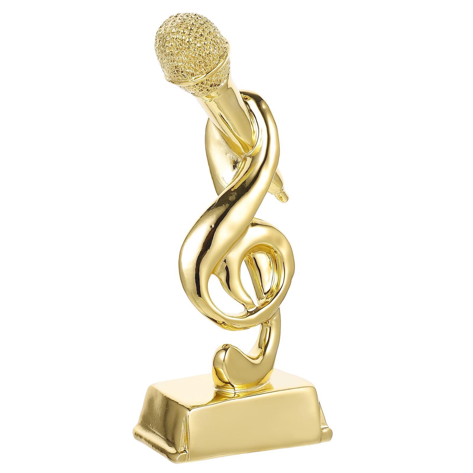 Microphone Trophy Singing Trophy Award Note Trophy On Golden Base for ...