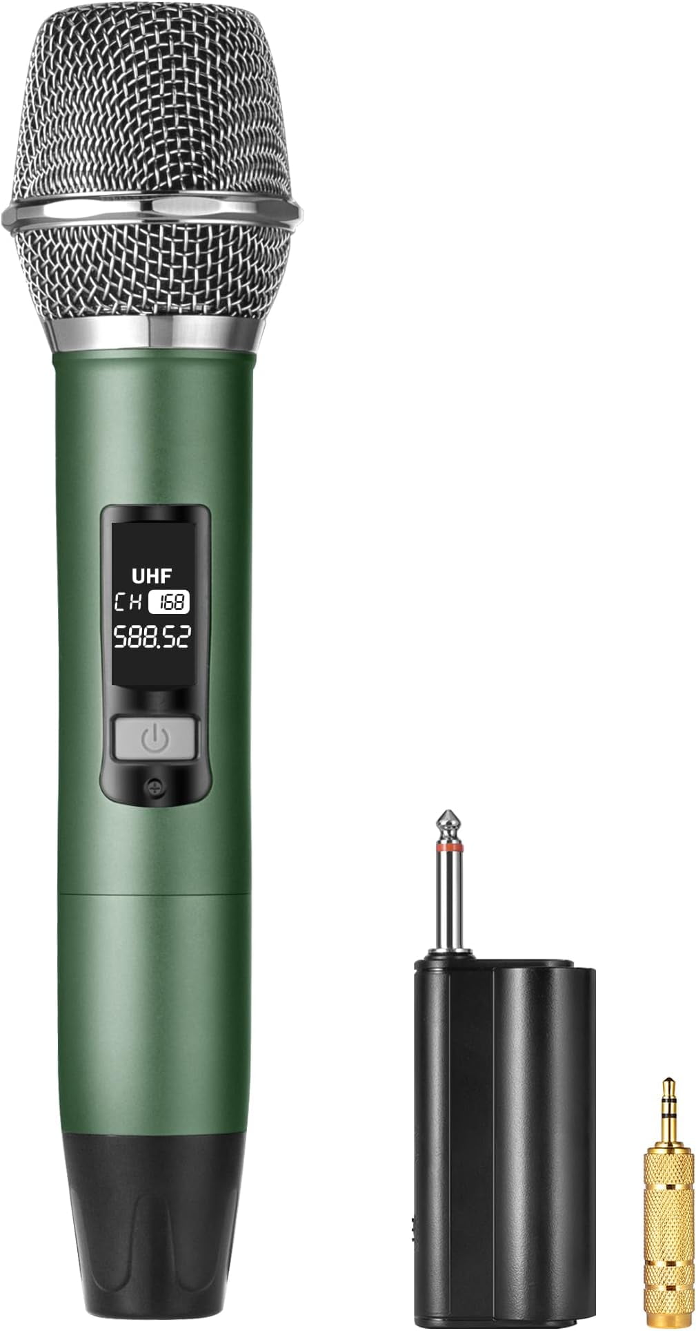 Microphone, Two UHF Microphones with 1/4" Receiver, Plug-and-Play for ...