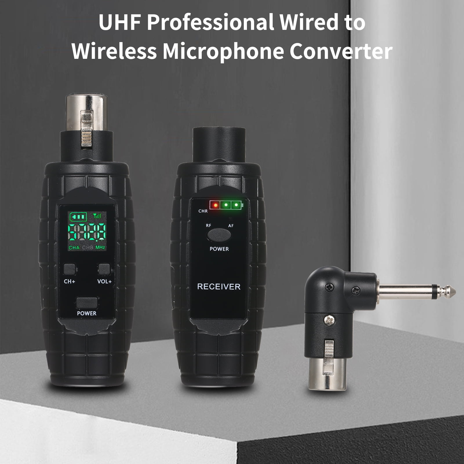 Microphone UHF Professional Wired To Wireless Microphone Converter ...