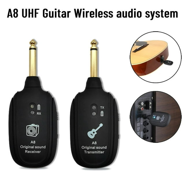 Microphone Wireless Transmitter & Receiver Wired to Wireless Converter ...