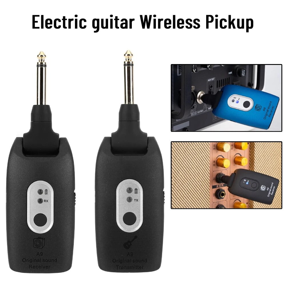 Microphone Wireless Transmitter & Receiver Wired to Wireless Converter ...