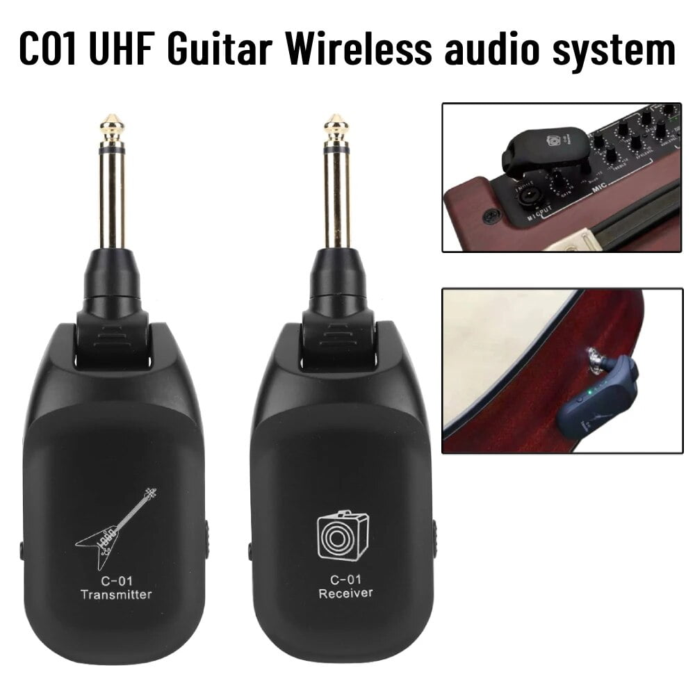 Microphone Wireless Transmitter & Receiver Wired to Wireless Converter ...
