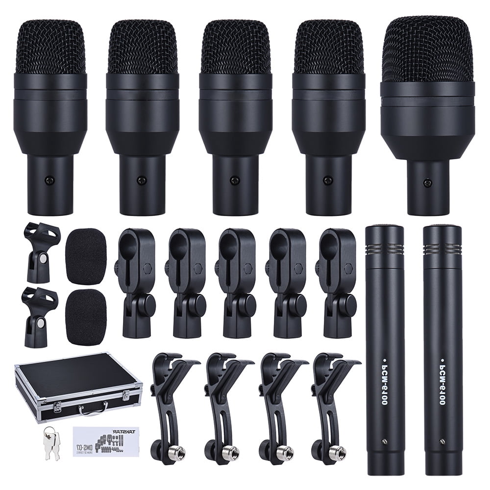 Microphone,With 1 Drum Wired Mic Kit Set Wired Mic Drum 2 Condenser Kit ...