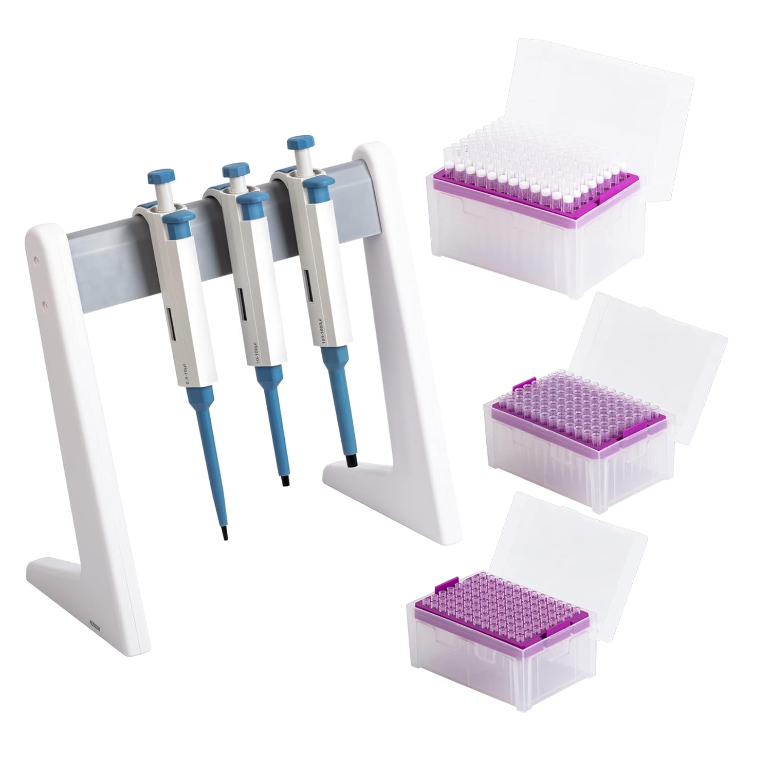 Micropipette Kit, 0.5-10ul 10-100ul 100-1000ul, Adjustable Single ...