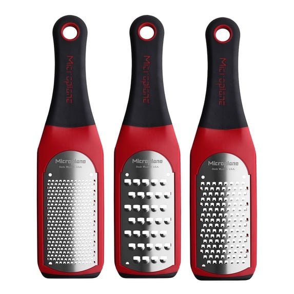 Microplane 3-Piece Artisan Series Grater Set, Red – Handheld Kitchen ...
