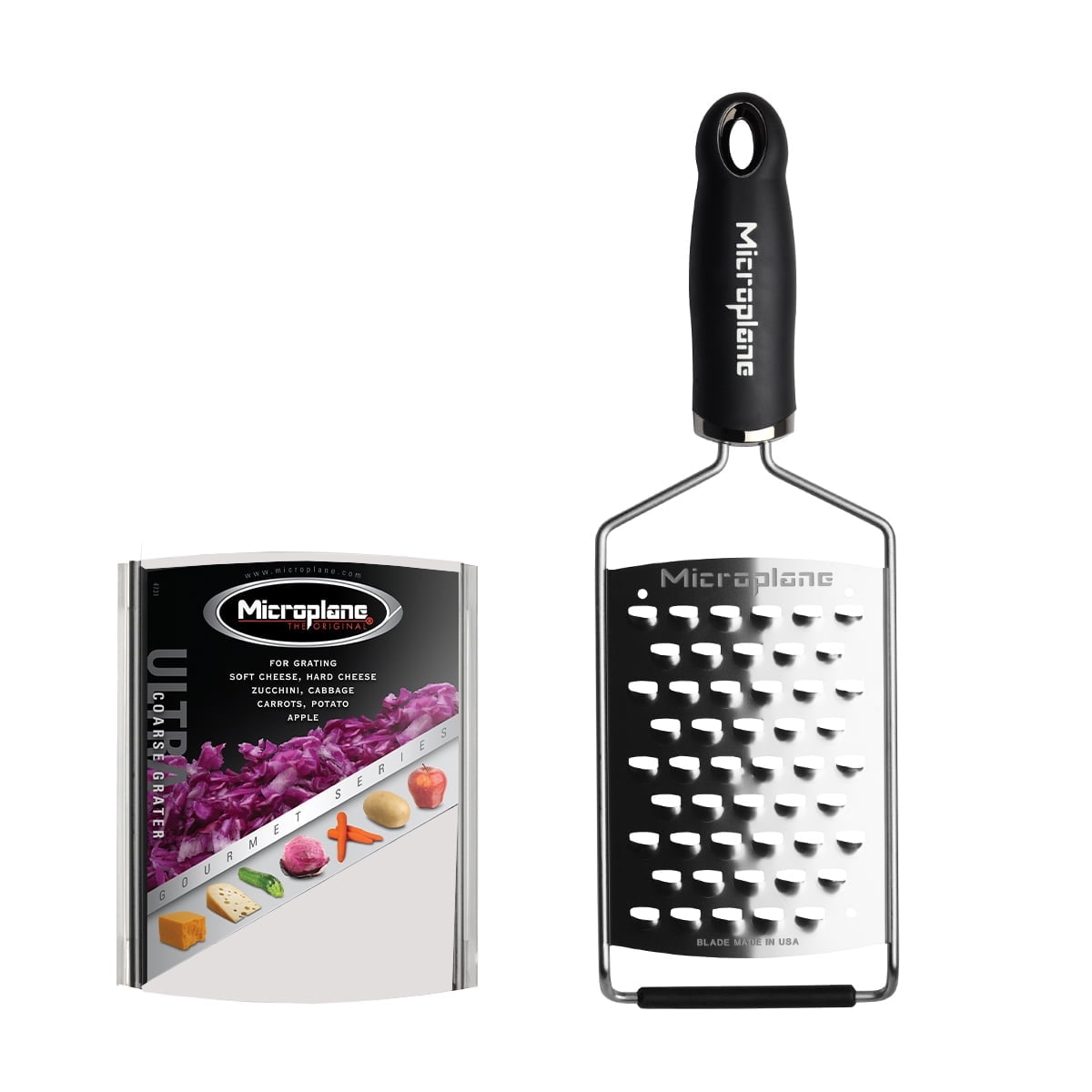 Microplane Gourmet Series Ultra Coarse Grater, Parmesan Food Vegetable ...