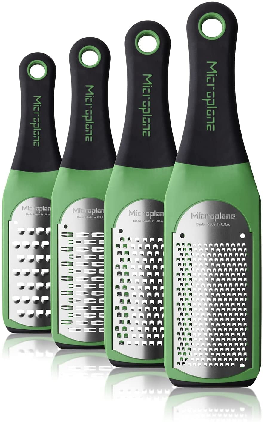 Microplane Green Artisan Series Grater Set - Ribbon, Coarse, Fine ...