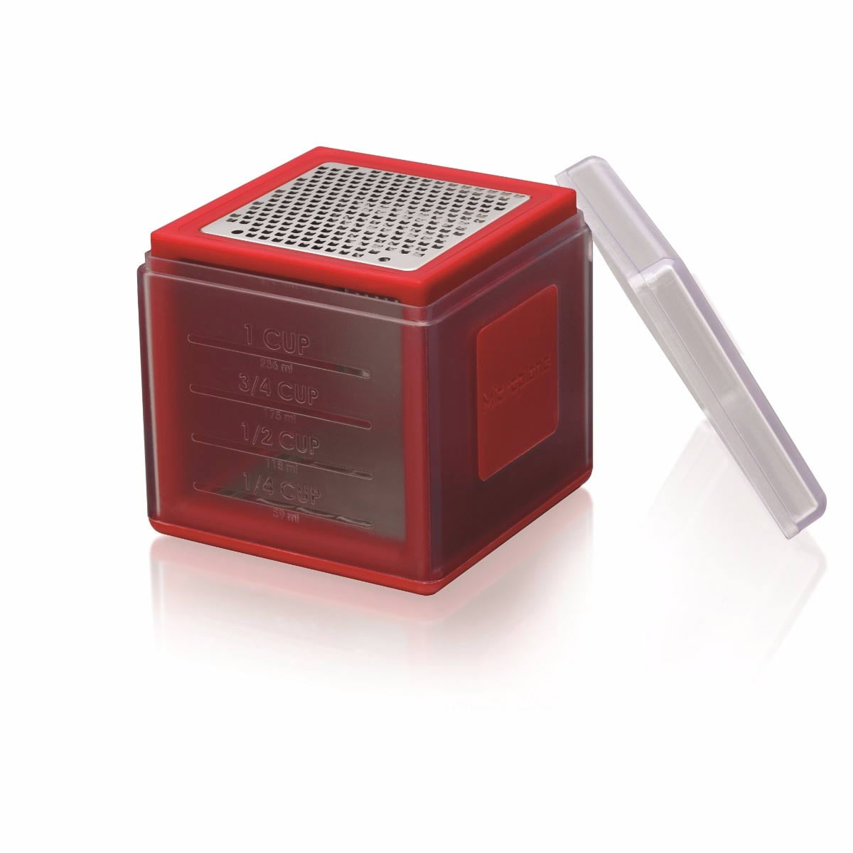 Microplane Mini 3 Sided Box Grater with Measuring Cup - Red - Walmart.com