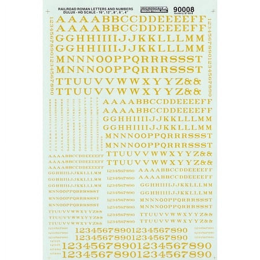 Microscale Industries HO Letters & Numbers Roman/Dulux MSI90008 HO ...