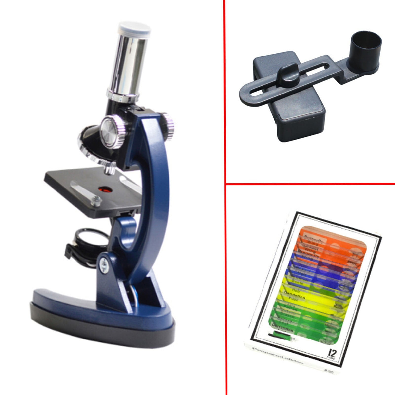Microscope,100X 600X 1200X For Kids Students Gift LED Metal Framework ...
