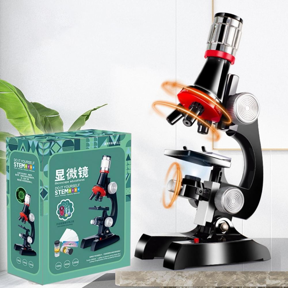 Microscope, 1200X Magnification, Dual Light, Precision Fine Focus, Wide ...