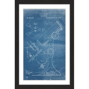 "Paint Brush 1873 Blueprint" Framed Painting Print - Walmart.com
