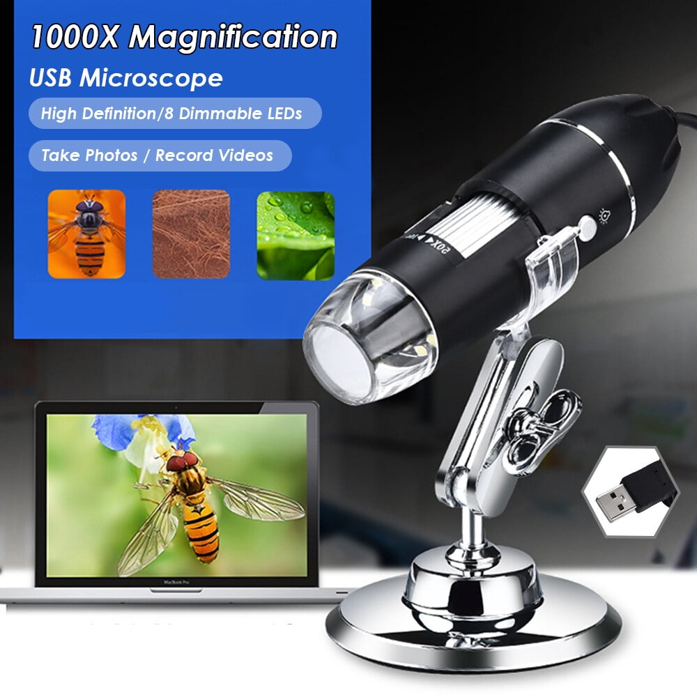 Microscope,8 Leds With Usb Microscope 1000x Microscope 1000x Camera ...