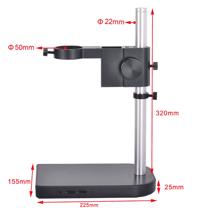 Microscope Camera Table Stand 50mm Ring Holder Gear Table Stand Metal ...