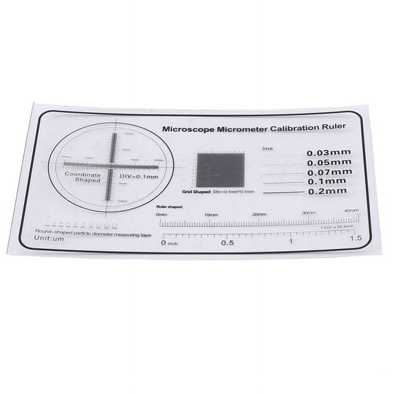 Microscope Correction Ruler Optical Micrometer Correction Sheet ...
