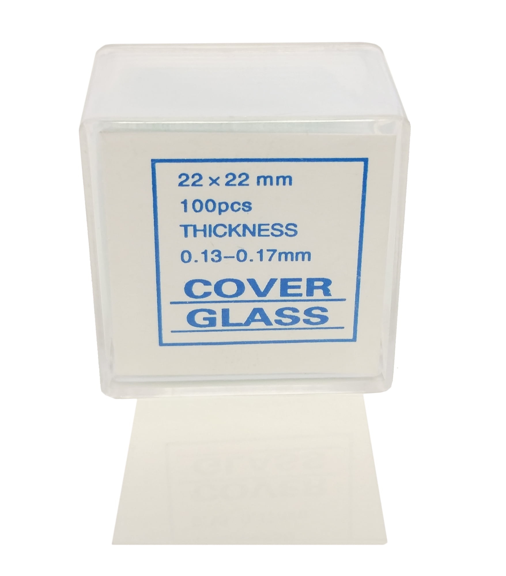 Microscope Cover Slips, Size #1 Thickness, 22mm by 22mm, Box of 100 ...