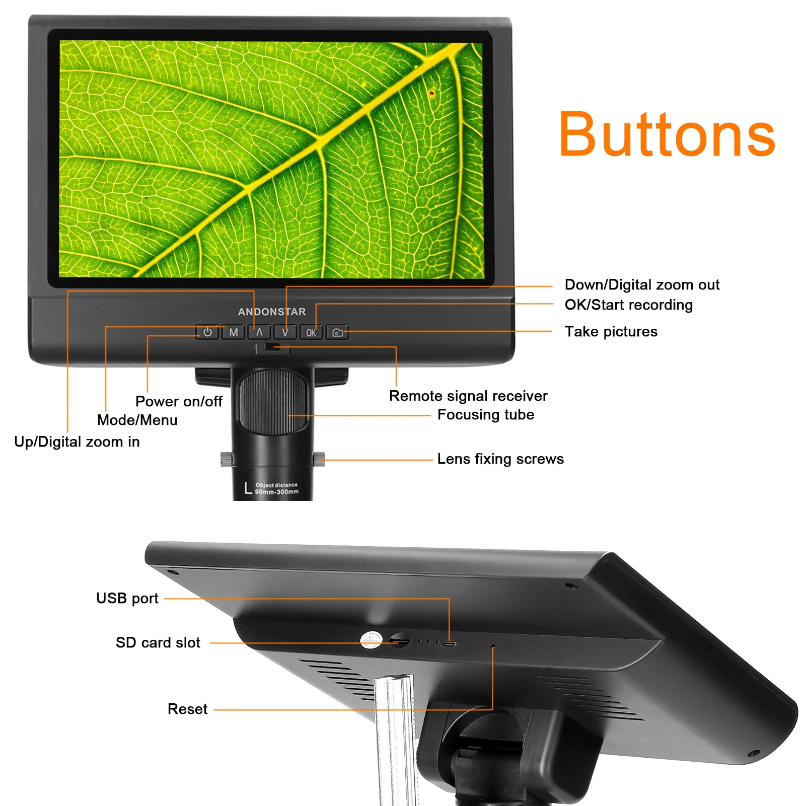 Microscope,Display 4x Display Professional Microscope Maintenance ...