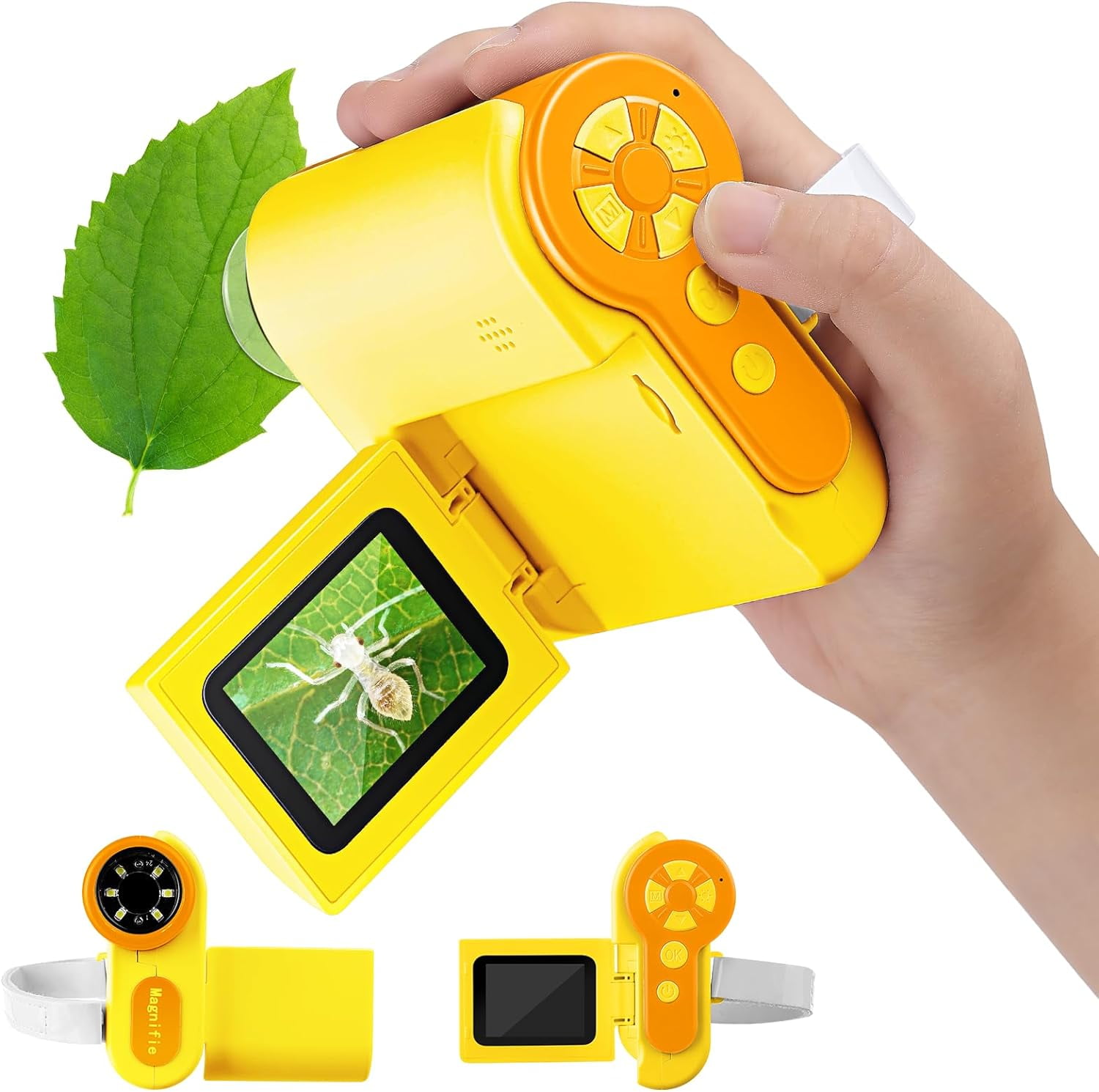 Microscope for Kids, 1000X Handheld Kids Microscope with 6 Adjustable ...