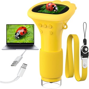 Free Shipping! Upgraded 200x-1000x Pocket Microscope for Kids Adults ...